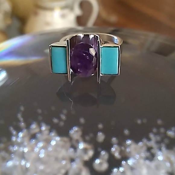 Jay King | Jewelry | Jay King Turquoise And Amethyst Ring | Poshmark